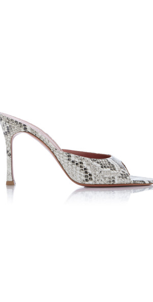 Amina Muaddi - - Alexa Python-Effect Leather Sandals - Animal - IT 42