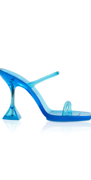 Amina Muaddi - - Brito PVC Sandals - Blue - IT 38