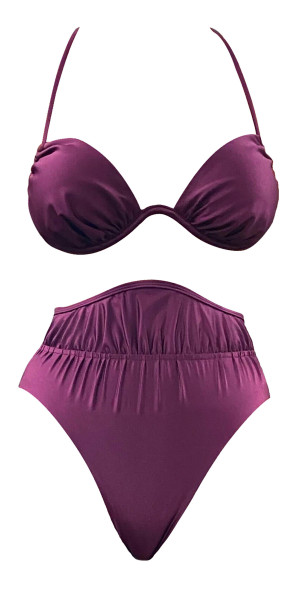 Andrea Iyamah - - Gadu High Waisted Bikini - Purple - XS