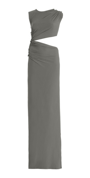 Atlein - - Cutout Jersey Maxi Dress - Grey - FR 34 - Moda Operandi