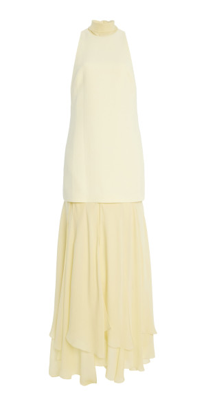 Brandon Maxwell - - The Leonie Bias-Cut Crepe Maxi Dress - Yellow - US 2
