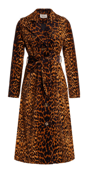 Cara Cara - - Karlie Animal-Print Cotton Trench Coat - Animal - S