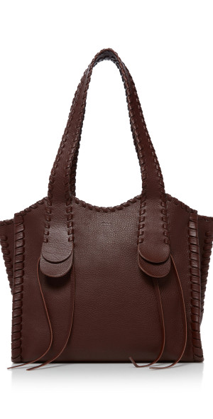 Chloé - - Mony Leather Tote Bag - Brown - OS - Moda Operandi