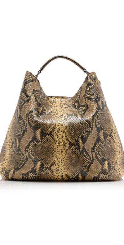 Dries Van Noten - - Python-Effect Leather Tote Bag - Neutral - OS