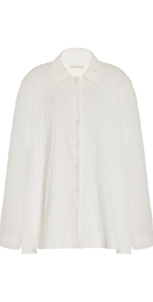 ELCE - - Exclusive Harlee Cotton Gauze Shirt - White - M/L