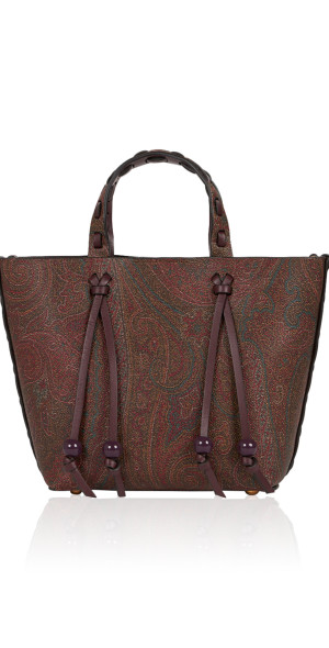 Etro - - Mini Leather Shopping Tote Bag - Brown - OS