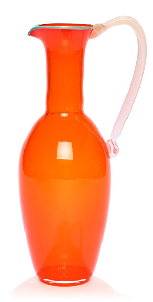 Gather - - Tall Glass Jug - Orange
