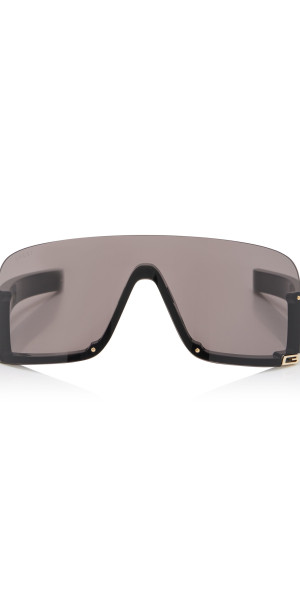 Gucci - - Mask-Frame Acetate Sunglasses - Black - OS - Moda Operandi