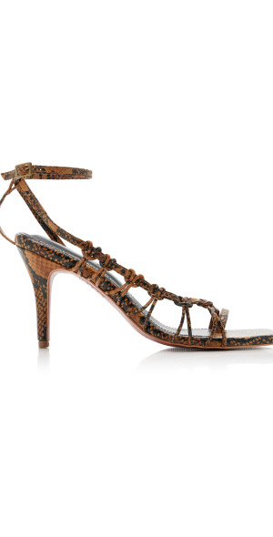 Johanna Ortiz - - Aventurera Nocturna Python-Embossed Leather Sandals ...