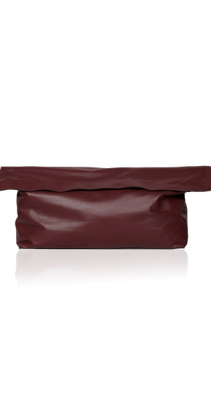 Johanna Ortiz - - Sultan Of Swing Leather Maxi Clutch - Burgundy - OS ...