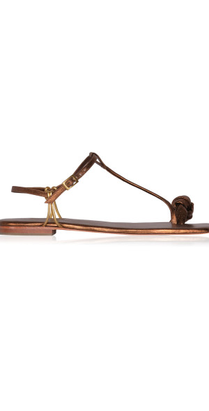 Johanna Ortiz - - Tone Poem Leather Sandals - Brown - IT 39 - Moda Operandi