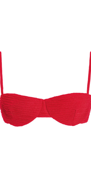 JUILLET SWIMWEAR - - Ingrid Balconette Bikini Top - Red - M