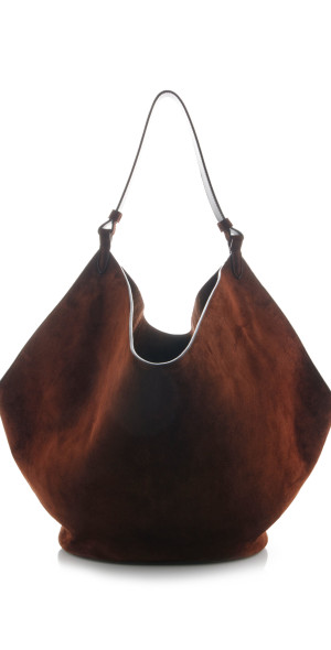 Khaite - - Lotus Medium Suede Tote Bag - Brown - OS - Moda Operandi