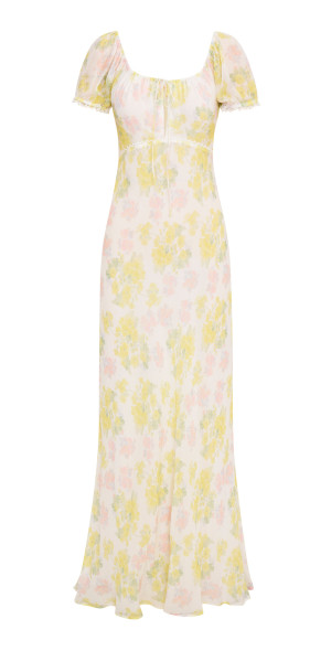 LoveShackFancy - - Kelila Sweetheart Satin Maxi Dress - Yellow - XS ...