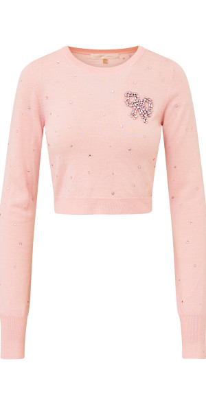 LoveShackFancy - - Pammie Embellished Wool Sweater - Light Pink - XXL ...