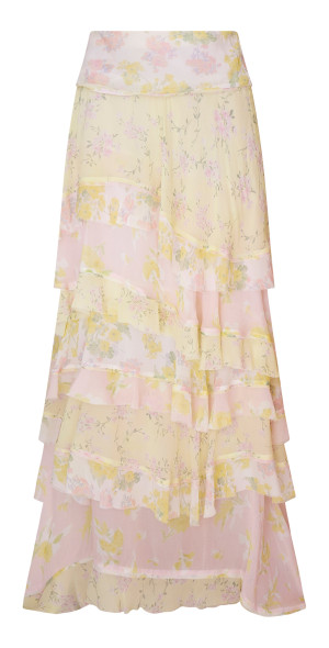 LoveShackFancy - - Ruella Chiffon Skirt - Yellow - XS - Only At Moda ...