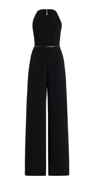 Max Mara - - Alfa Wide-Leg Cady Jumpsuit - Black - US 10 - Moda Operandi