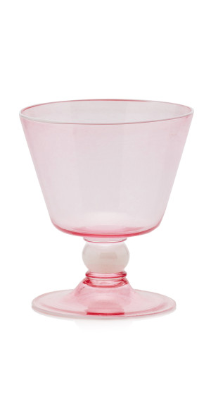 Moda Domus - - Footed Water Glass - Pink - Moda Operandi