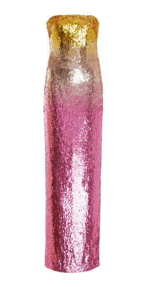 Monique Lhuillier - - Ombre Sequined Column Gown - Pink - US 6