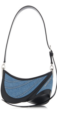 MUGLER - - Large Leather Shoulder Bag - Black - OS - Moda Operandi