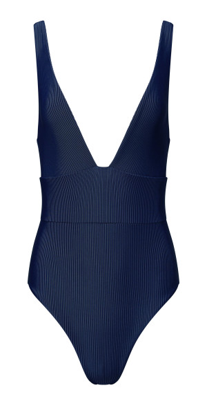 Onia - - Iris Plunged One-Piece Swimsuit - Navy - M - Moda Operandi