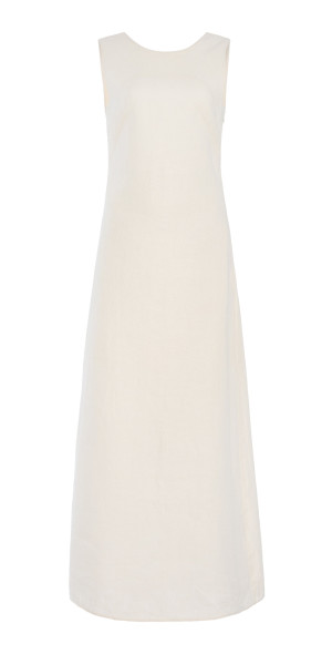 Posse - - Matilda Open-Back Linen Maxi Dress - White - XS