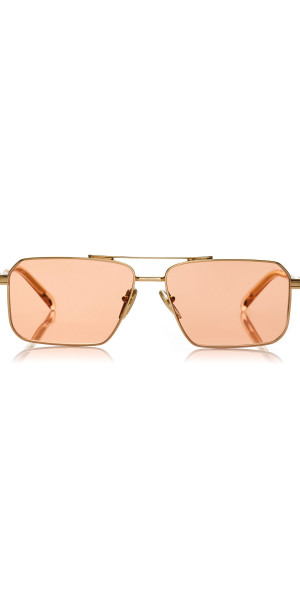 Prada - - Aviator-Frame Metal Sunglasses - Gold - OS