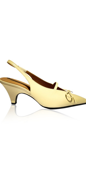 Reike Nen - - Dotu Slingback Leather Pumps - Yellow - IT 37 - Only At ...