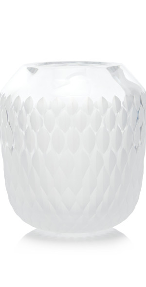 Saint-Louis - - Folia Small Frosted-Crystal Vase - Clear - Moda Operandi