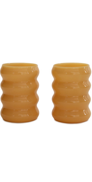 Sophie Lou Jacobsen - - Ripple Glass Cup Set - Yellow - Moda Operandi