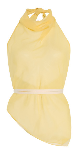 Tae Park - - Exclusive Kite Silk-Chiffon Wrap Top - Yellow - M/L