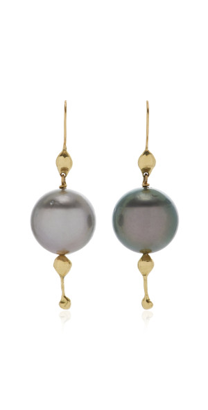 Ten Thousand Things - - 18k Yellow Gold Tahitian Charm Earring - Gold ...