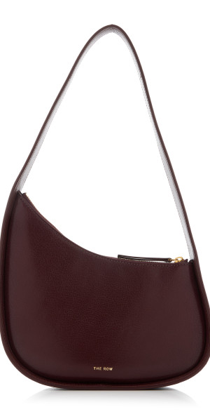The Row - - Half Moon Leather Bag - Burgundy - OS