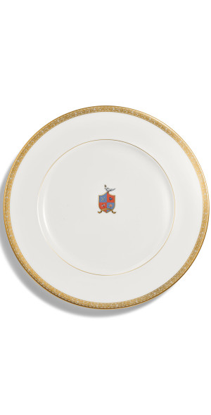Tiffany & Co. - - Crest Bone China Dinner Plate - White