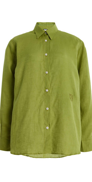YAITTE - - Buoy Linen Shirt - Green - XS