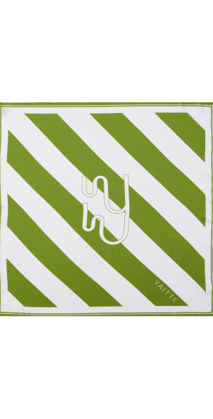 YAITTE - - Exclusive Silk Scarf - Green - OS