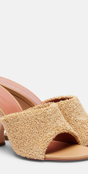 Amina Muaddi - Taylor 90 raffia-effect mules