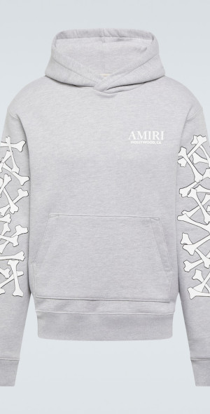 Amiri - Bones Stacked logo cotton jersey hoodie