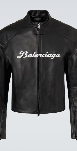 Balenciaga - x Automobili Lamborghini leather biker jacket