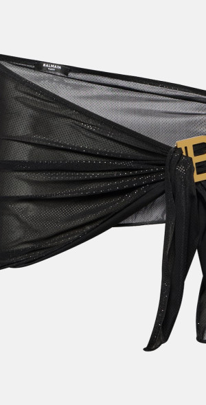 Balmain - B metallic jersey beach cover-up