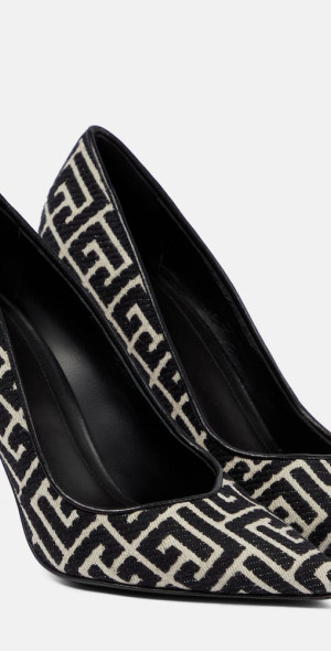 Balmain - Ruby monogram jacquard pumps