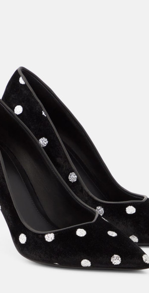Balmain - Ruby polka-dot velvet pumps