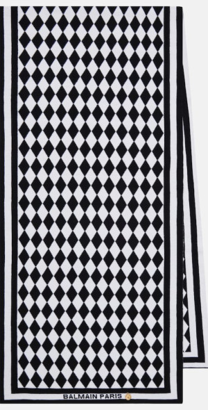 Balmain - Wool jacquard scarf
