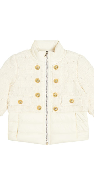 Balmain Kids - Tweed puffer jacket