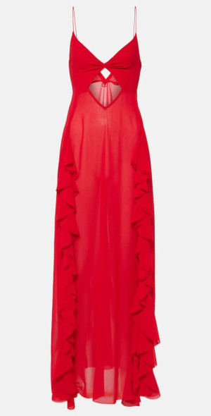 Bananhot - Isabel ruffled cutout maxi dress