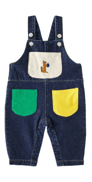 Bobo Choses - Hungry Squirrel denim overalls