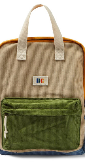 Bobo Choses - Logo colorblocked corduroy backpack