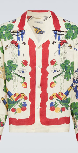 Bode - Garden State printed linen shirt