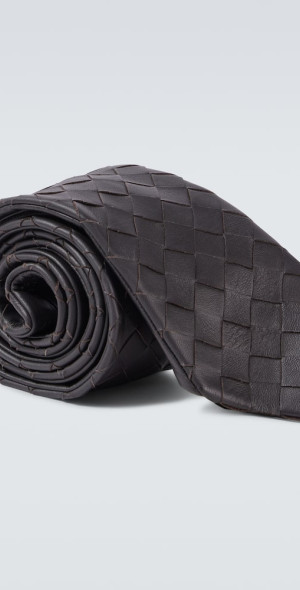 Bottega Veneta - Intrecciato leather tie
