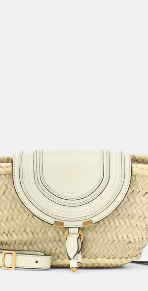 Chloe - ChloÃ© Marcie Small raffia crossbody bag